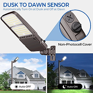 CINOTON 100W LED Canopy Light 2 Pack and 300W/240W/200W LED Parking Lot Light Slipfitter & Arm Mount1 Pack