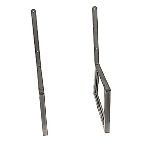 Live Edge Timber Co. Bench Legs with Back Rest - Raw Steel – Pair