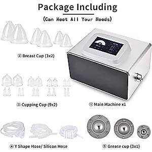Unsvorns Vacuum Therapy Machine, BBL Machine, Upgrade Version Touch Screen Vacuum Cupping Massager with 24 Vacuum Cups and 3 Pumps