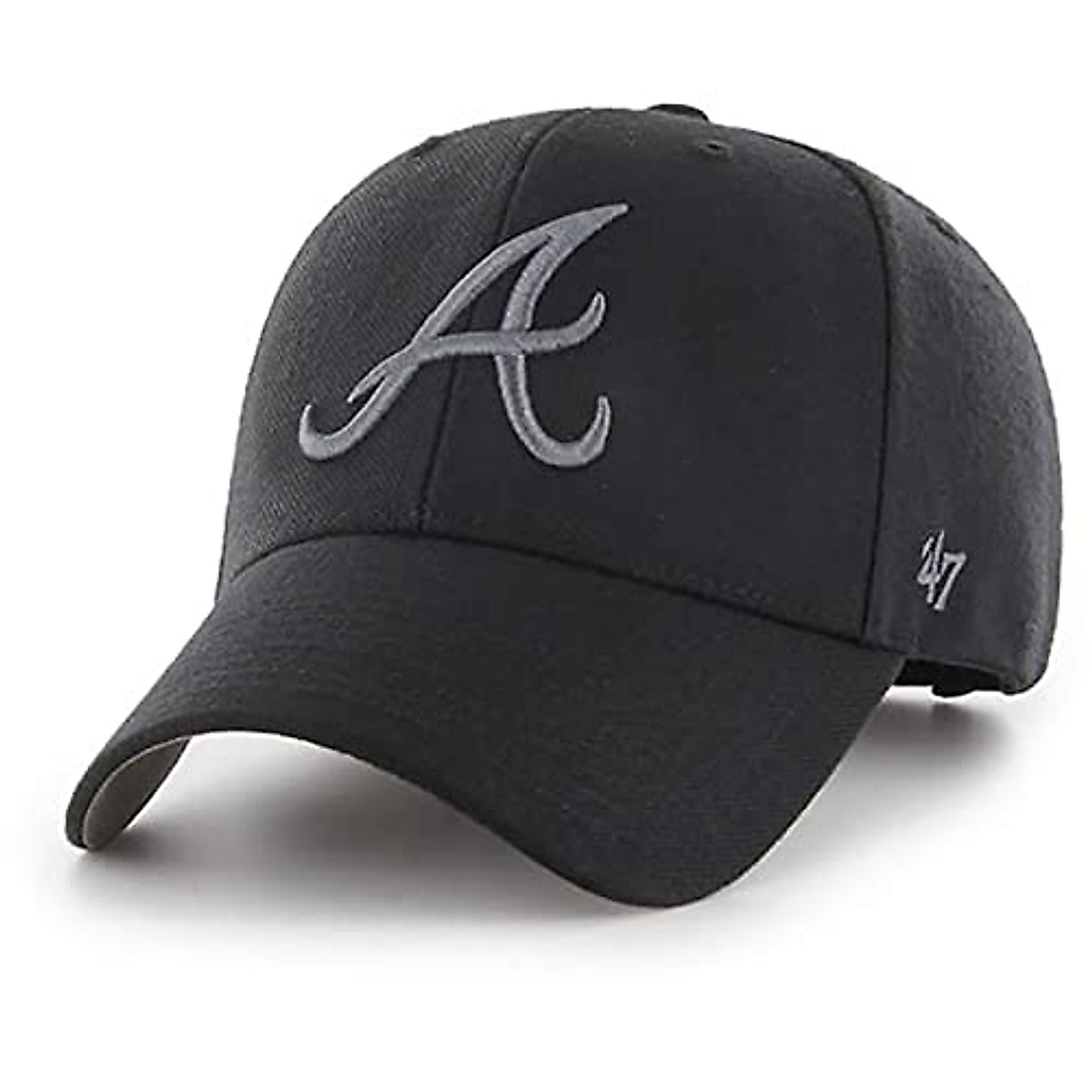 '47 Atlanta Braves MVP Adjustable Black Hat, One Size