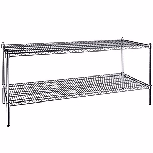24" x 60" NSF Chrome 2 Shelf Kit with 27" Posts. . Wire Shelving Unit Wire Rack Wire Shelves Pantry Shelf Kitchen Shelves Storage Shelving Metal Storage Shelves Pantry Shelving