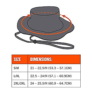 Ergodyne unisex adult Hi-vis Ranger Sun Hat, Lime, Large-X-Large US