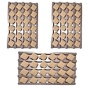 Votenli S9253A(3-Pack) 16GA Stainless Steel Heat Plate and Ceramic Briquette for Alfresco ALX2-30, ALX2-30C, ALX2-30CD, ALX2-30SZ, ALX2-30SZC, ALX2-30SZCD, ALX2-42, ALX2-42C, ALX2-42RFG, ALX2-42SZ