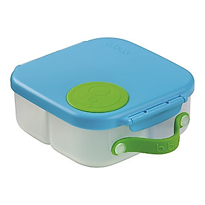 b.box Mini Lunch Box for Kids: Lightweight Bento Box, Lunch Snack Container with 2 Leak Proof Compartments. Ages 3+ School Supplies, BPA Free (Ocean Breeze, 4¼ cup capacity)