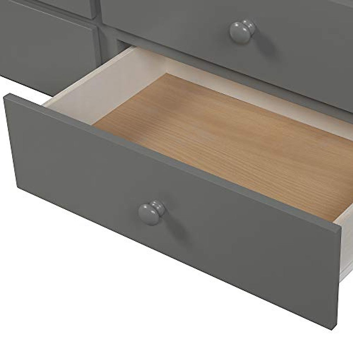 BIADNBZ Twin Over Twin Bunk Bed with Trundle and 3 Storage Drawers, Wooden Detachable Bunkbed Separated into 2 Platform Bedframes for Bedroom/Guest Room, Gray