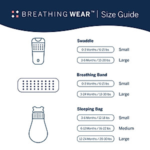 Nanit Breathing Wear Sleeping Bag – 100% Cotton Baby Sleep Sack - Works Pro Baby Monitor to Track Breathing Motion Sensor-Free, Real-Time Alerts, Size Small, 3-6 Months, Blush Pink