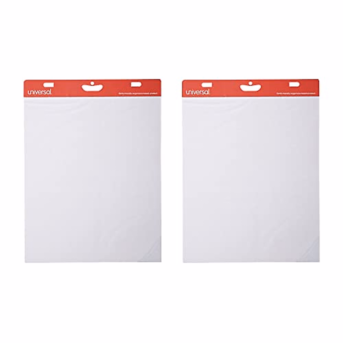 Universal UNV-35603 25 in. x 30 in. Unruled Self-Stick Easel Pad - White (30 Sheets, 2/Carton)