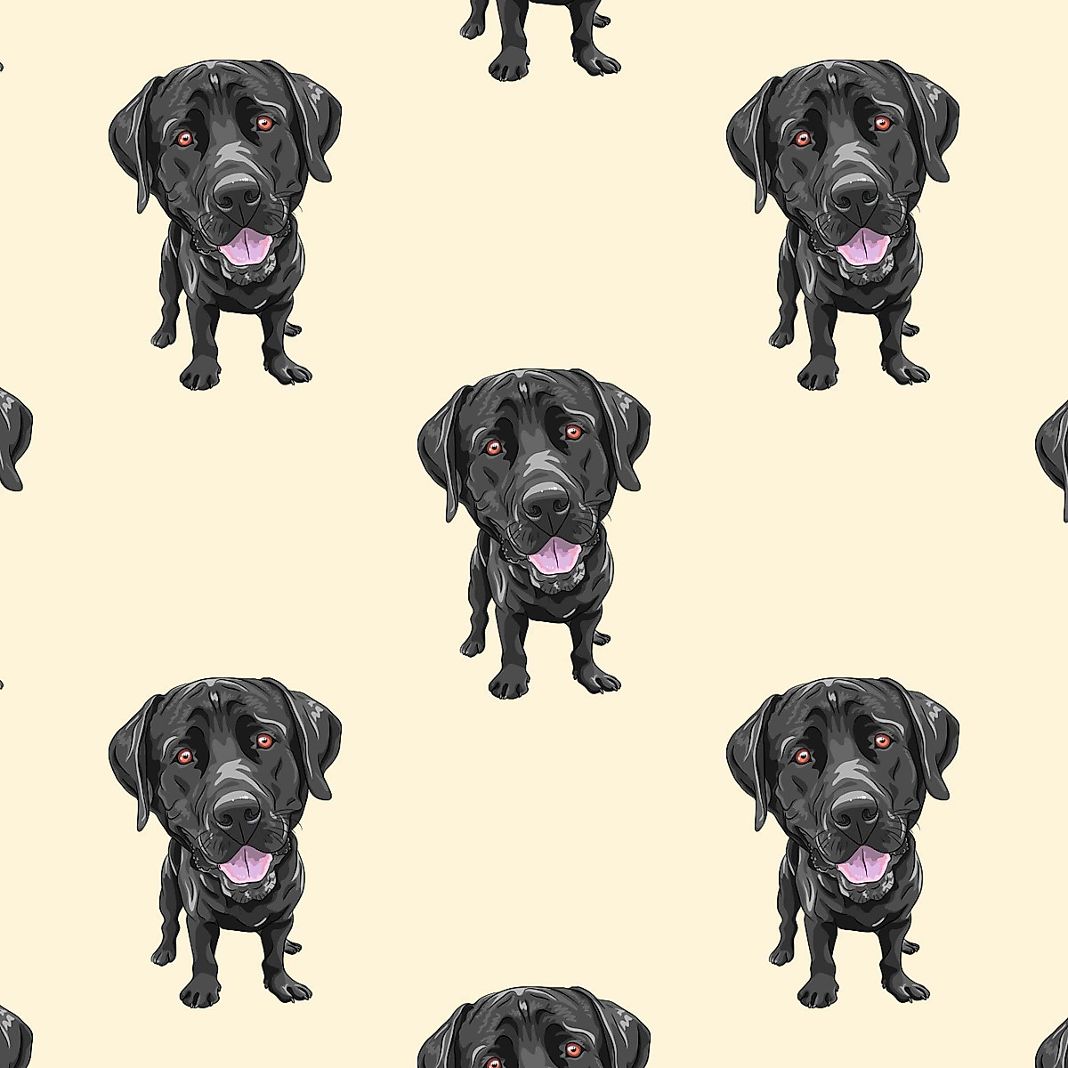 Cute Black Labrador Retriever Gift Wrap, Black Lab Wrapping Paper, Dog Christmas Birthday Party Decoration Decor (6 foot x 30 inch roll)