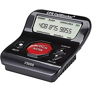 CPR V5000 Call Blocker for Landline Phones, Home Phones, Cordless Phones – Stop All Unwanted Calls, Robocalls, Scam Calls at a Touch of a Button - Join Over 1 Million Satisfied Customers