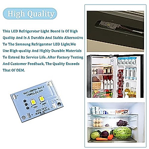 Follde DA41-00676J Refrigerator LED Light Board, Compatible for Samsung Refrigerator LED Light, Samsung Refrigerator LED Light Module Replacement AP6000168 PS11732779 EAP11732779