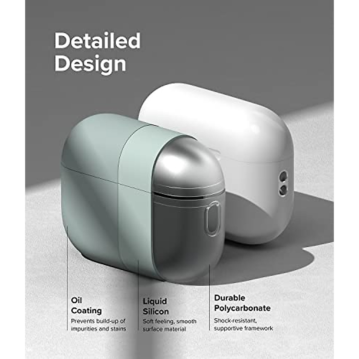 Ringke Silicone Case Compatible with AirPods Pro 2 Case, Slim Lightweight Cover Designed for AirPods Pro 2nd Generation Case - Seafoam