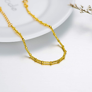 SISGEM Solid 18K Gold Bracelets mother's Day Gift for Women, Real Gold Adjustable Italian Chain Bracelets Jewelry Gifts for Wife, Mom, Girlfriend, 6.5"- 7.5"