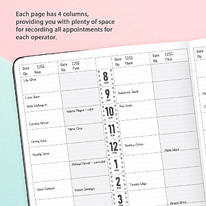 GoGirl Salon Appointment Book – Reservation Book for Beauty Salons, Spas, Hair Stylists, Estheticians – Appt Booking Planner, 7x10″ (Black)