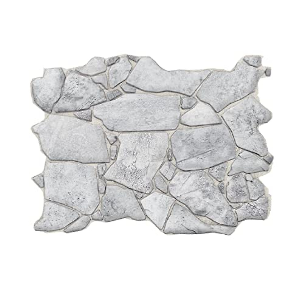 Retro-Art 3D Wall Panels, Pack of 8, Wild Stone in Grey, PVC, 17.5" x 23.75", Cover 23.09 sq.ft. 562WG