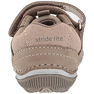 Stride Rite Kids SRTech Wes Casual Sneaker, Taupe, 6.5 Wide US Unisex Toddler