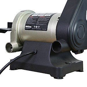 Bucktool 1x30 Inch Bench Belt Sander with 5 Inch Disc with Wrench Storage and Easy Belt Cover Off, 1/3HP Direct Drive Benchtop Belt Disc Sander