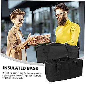 JECOMPRIS Insulated Bag Containers for Food Suitcase Bag Portable Lunch Cooler Bag Insulated Shopping Bags Insulated Picnic Basket Large Food Container Outdoor Basket Insulated Basket Black