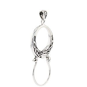 Jewelry Trends Claddagh Celtic Knot Charm Holder Keepsake Sterling Silver Pendant