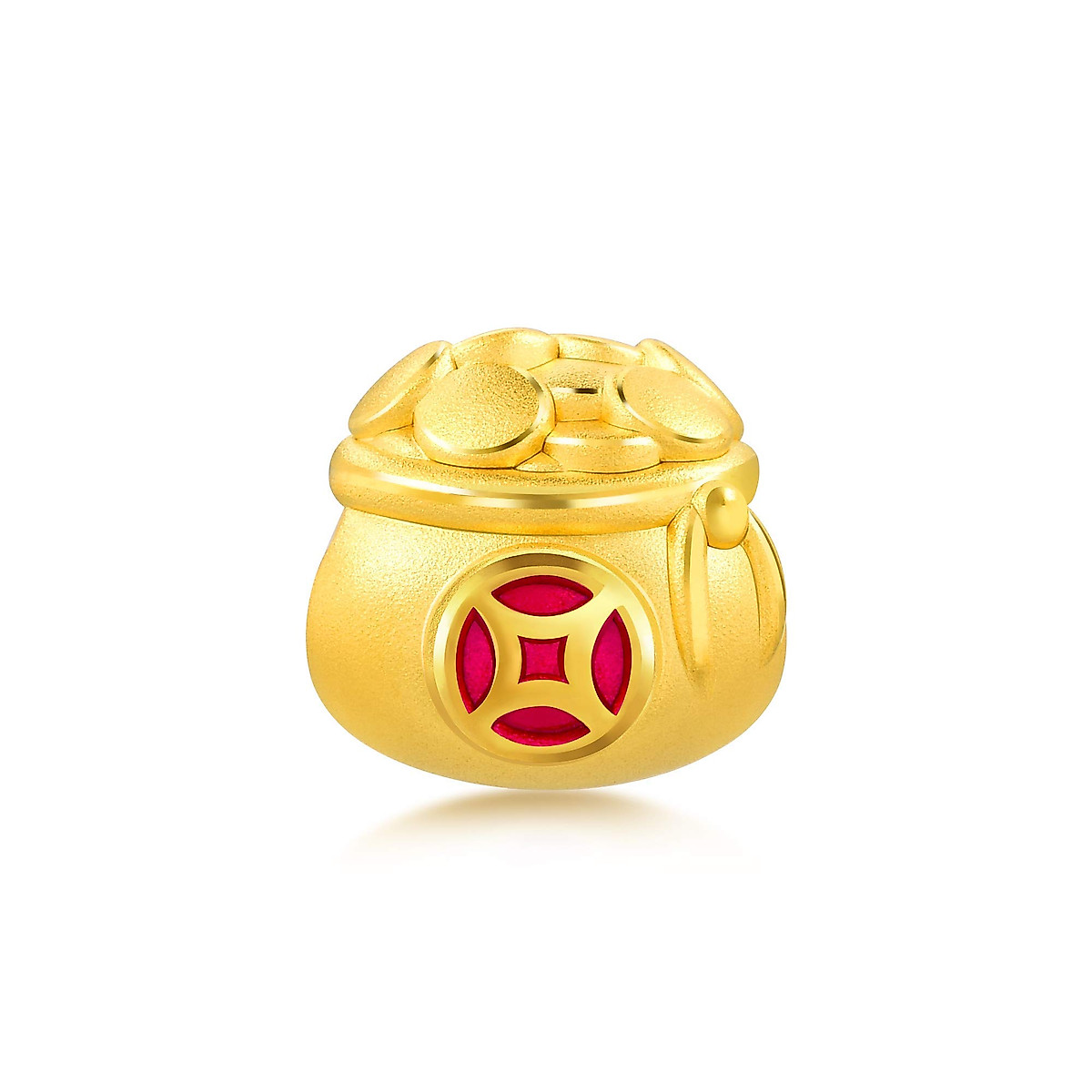 CHOW SANG SANG 999 24K Solid Gold Money Bag Charm Blessing Bracelet for Women 91504C