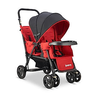 Joovy Caboose Graphite Red Polyester Stroller with 55% Steel, 25% Plastic, 20% Polyester Fabric