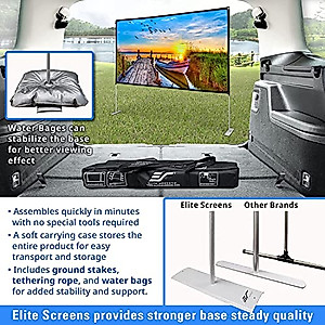Elite Screens Yard Master Lite, 125-inch Outdoor Projector Screen 16:9 Double Sided Wrinkle-Free Foldable Portable Indoor Movie Projection Screen, | US Based Company 2-Year Warranty,OMS125HLITE