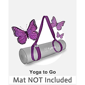 Tumaz Yoga Mat Strap [MAT NOT Included] (2 Sizes) with Extra Thick & Comfy Delicate Texture, Adjustable Yoga Mat Carrier