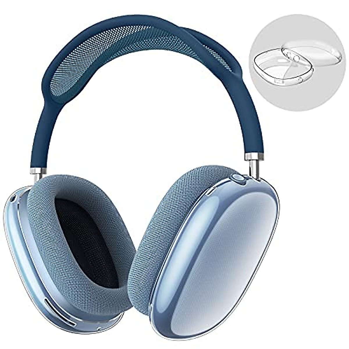 Fintie Case Cover for AirPods Max Headphones, Soft TPU Clear Anti-Scratch Protective Cover for AirPod Max, Transparent Accessories Skin Protector for Airpods Max Headphones (Crystal Clear)