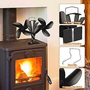 foedo Wood Stove Fan，Heat Powered Stove Fan for Heater/Wood/Pellet/Fireplace, Upgrade Dual Motors 8-Blade, Efficiently Circulate Warm Air(compatible with for Mr Buddy heaters)