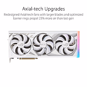 ASUS ROG Strix GeForce RTX 4090 OC Edition Gaming Graphics Card White (PCIe 4.0, 24GB GDDR6X, HDMI 2.1a, DisplayPort 1.4a)