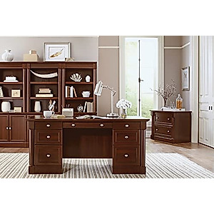 Sauder Palladia Executive Desk, Select Cherry finish