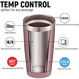 ATHAND Mom Birthday Gifts - Mothers Day Gifts For Mom From Daughter, Son, Husband, Kids - New Mom Cup Tumbler - Funny MAMASAURUS Iced Coffee Mug Insulated Tumbler Cups with Lid Straw (Rose Gold)