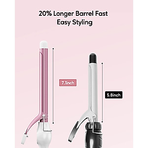 ORYNNE Ceramic Curling Iron, 3/4 Inch Barrel, Digital Temp Control, Fast Heat Up, 7 Adjustable Temperatures, 60 Min Auto Shut Off