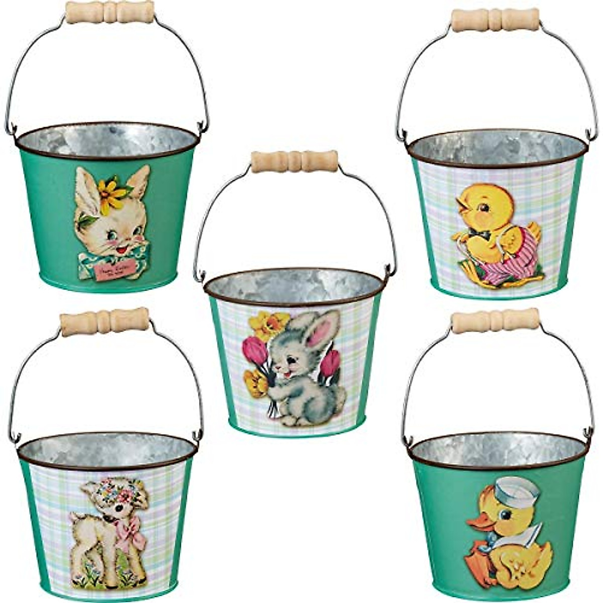 Primitives by Kathy Happy Easter Decorative Bucket Set