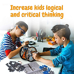 WISHKY TOYS STEM 12-in-1 Solar Robot Toys, Building Science Educational Experiment Kit for Kids Aged 8-12 | 190 Pcs Robotics kit for Kids, Young Engineer Gift for Boys Girls Aged 8-12 & Up