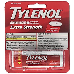 TYLENOL Extra Strength Caplets 10 ea (Pack of 3)