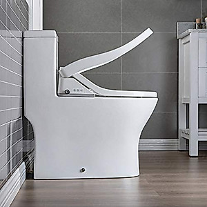 WOODBRIDGE Luxury, Elongated One Piece Toilet with Advanced Bidet Seat, T-0022, White