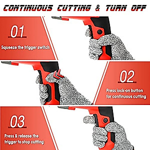 SHALL Electric Fiber Cement Siding Shear, 4.8-Amp Hardie Board Cutter & 5/16” (8 mm) Fiber Cement Siding Shear Blades Replacement Set