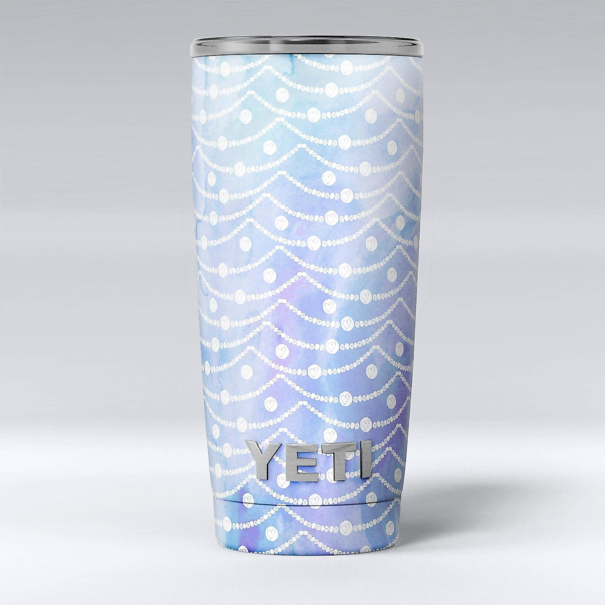 Design Skinz Blue and Purple Watercolor Waves - Skin Decal Vinyl Wrap Kit Compatible with The Yeti Rambler Cooler Tumbler Cups