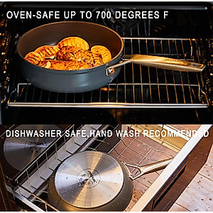 MSMK 5-Piece Pots and Pans set, Durable Non Stick Coating From USA, Kitchen Cookware sets, even heating, comfortable handling, Induction Compatibility for Home Cooking, Oven Safe, Dishwasher Safe