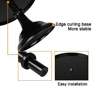 LIFESTIVAL 5 Pcs Black Cake Stands Set Metal Cupcake Holder Round Dessert Display Plate Serving Platter for Party Wedding Brithday Baby Shower Celebration Home Decoration