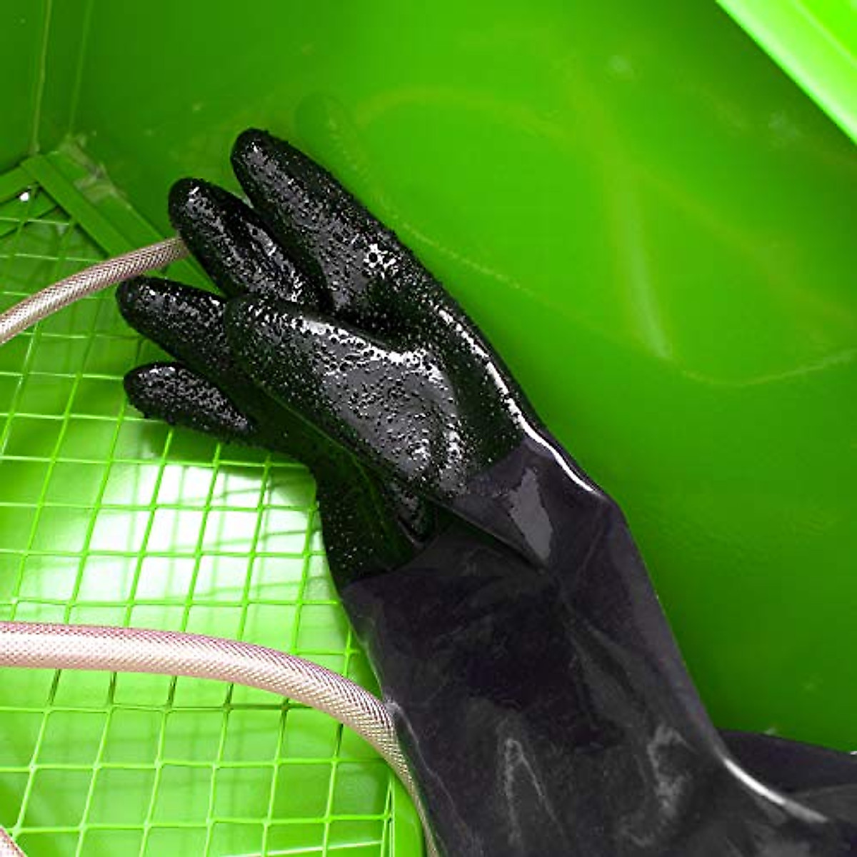 OEMTOOLS 24815 Bench Top Abrasive Blast Cabinet Kit, 24 Gallon Sand Blasting Box For Easy Removal Of Paint, Rust, And Oxidation, Includes Spray Gun, Gloves, Light, and Window Lens Underlays