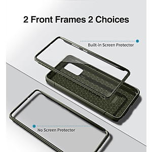 SURITCH for Samsung Galaxy Note 20 Case (Only) 6.7-inch, [2 Front Frames][Built-in Screen Protector] Full Body Protective Rugged Heavy Duty Shockproof Phone Cover -(Green)