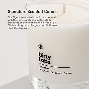 Dirty Labs | Signature Scent | Eco-Friendly Soy Wax Candle | Magnolia. Bergamot. Cedar. | Luxe Home Candle | Vegan, Non-Toxic, Made in USA