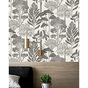 Forest Modern Wallpaper Peel and Stick Wallpaper Jungle Contact Paper for Cabinets Self Adhesive Removable Wallpaper for Bathroom Bedroom Vintage Wallpaper for nursery Kids Vinyl Waterproof 17.3”×393”