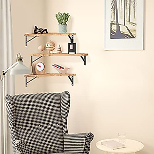 XKY Corner Floating Shelves, Corner Wall Shelf Set of 3, Floating Wall Shelves, Floating Corner Shelves for Bedroom Living Room Kitchen