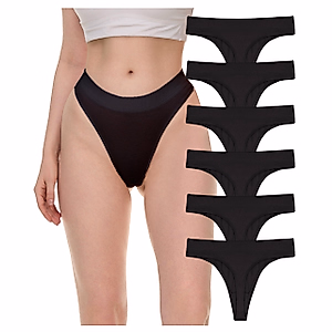 Sexy Basics Women's Active Sport Thong Panties Underwear - Multi Packs