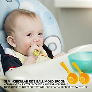 DOERDO 2PCS Plastic Rice Paddle Food Service Spoon Semicircular Rice Ball Spoon for Rice Mashed Potato, Sushi Making Tools