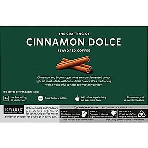 Starbucks Flavored Coffee K-Cup Pods, Cinnamon Dolce Flavored Coffee, No Artificial Flavors, Keurig Genuine K-Cup Pods, 10 CT K-Cups/Box (Pack of 3 Boxes)