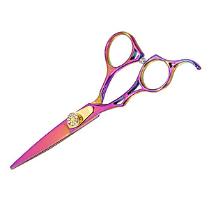 VOCOSTE Hair Scissors, Hair Cutting Scissors, Barber Thinning Scissors, Stainless Steel Razor, Multicolor