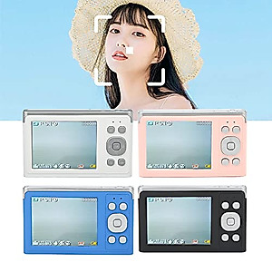 Vbestlife 4K Digital Camera, 16X Zoom Video Camera with IPS HD Mirrorless, 50MP Camera for Macro Shooting, AF Autofocus, LED Fill Light, for Outdoor Gifts(White)